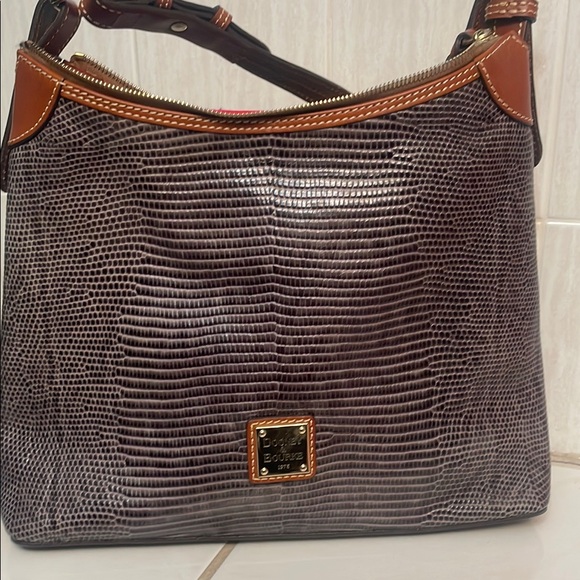 Dooney & Bourke | Bags | Dooney Bourke Black And Brown Shoulder Bag ...